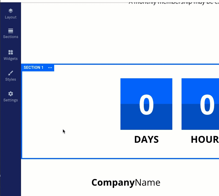 The countdown widget – Leadpages Knowledge Base